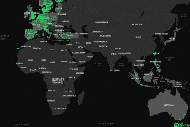 What's the world listening to right now? Find out with Spotify's music map