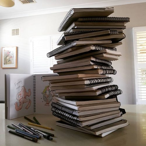 Explore the dirty-minded dick doodles of David the Robot