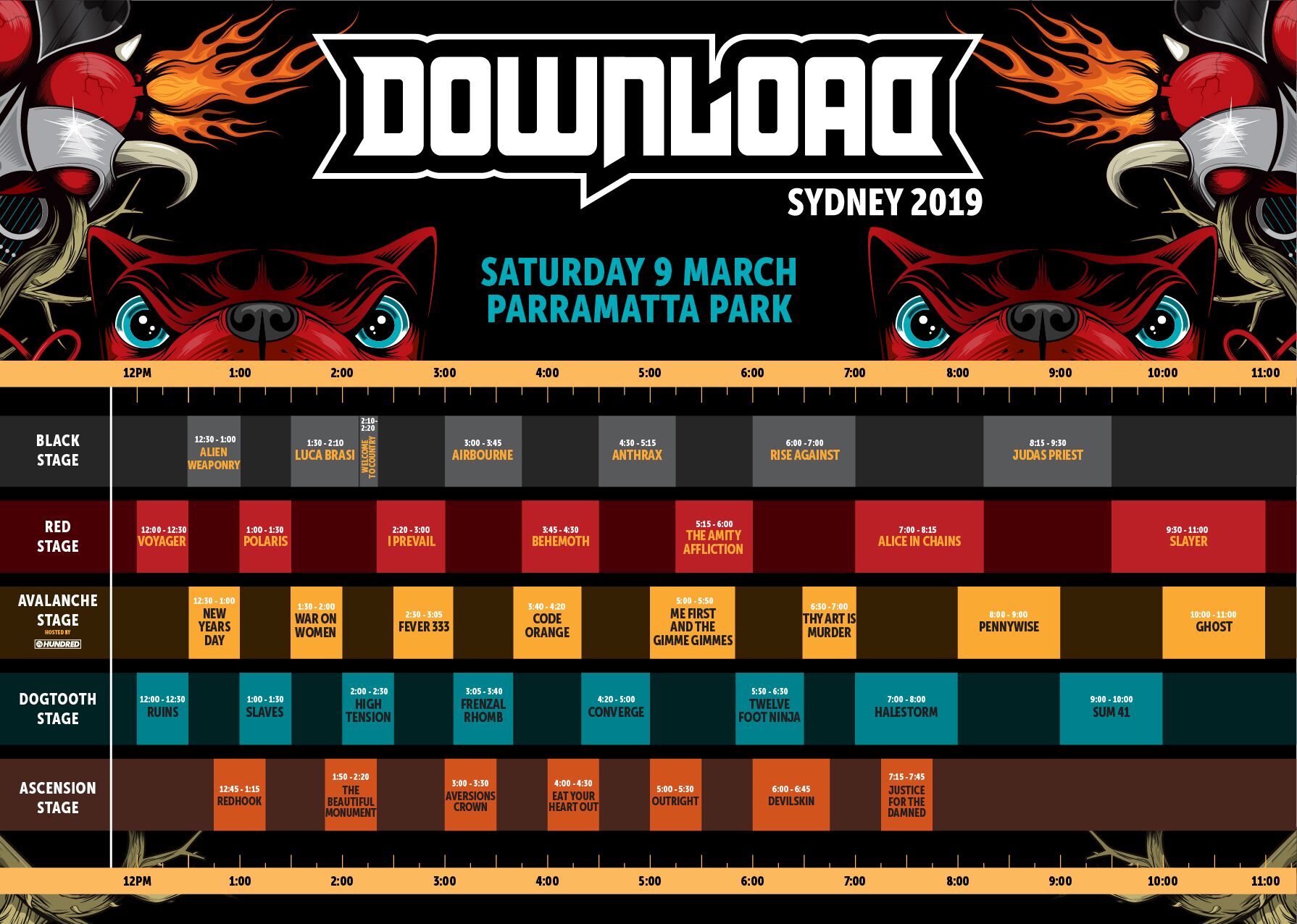 Download Festival's Sydney and Melbourne set times are here!