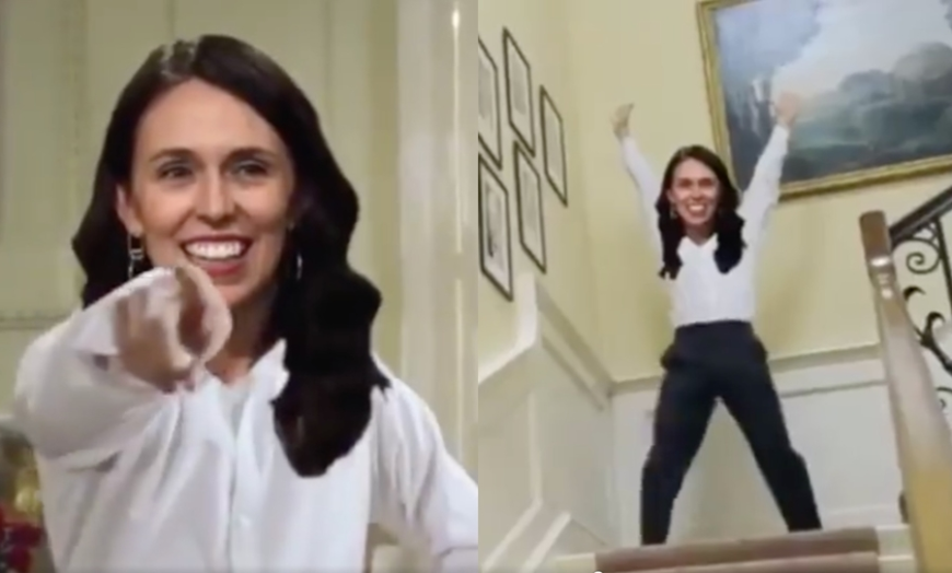 This meme of Jacinda Ardern doing a "little dance" is absolutely golden
