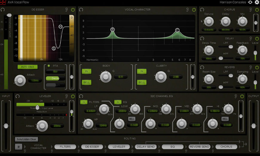 AVA Vocal Flow: Harrison's complete vocal processing solution