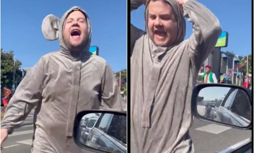 Social media drags James Corden after video of him thrusting goes viral