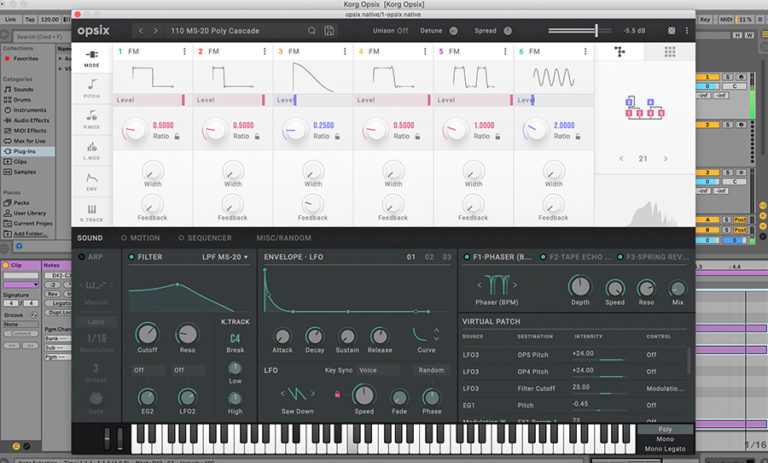 KORG Opsix Native: a powerful altered FM synth for your DAW