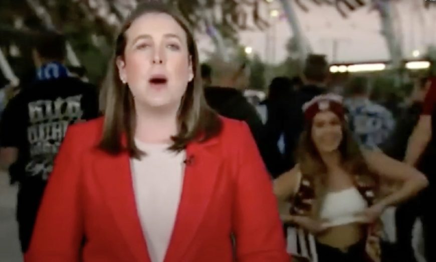 Topless State of Origin fan flashed a live TV broadcast