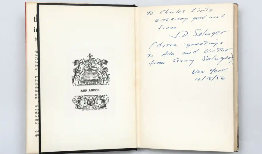 A rare signed copy of 'The Catcher in the Rye' is on sale for a ...