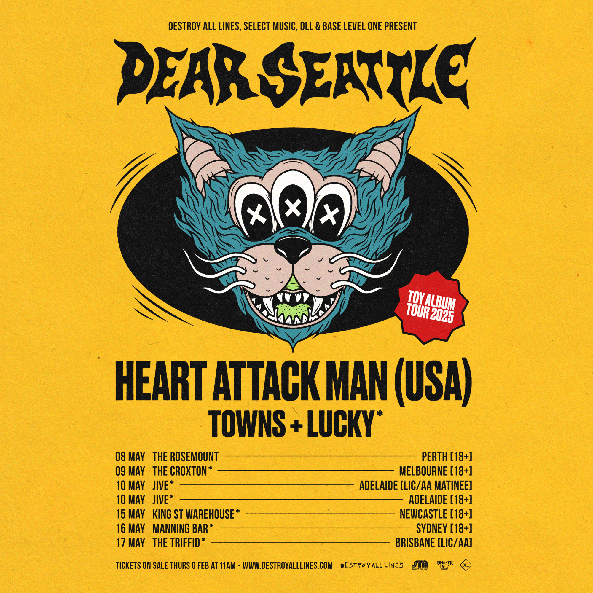 Dear Seattle have just announced a 2025 album tour for 'TOY'