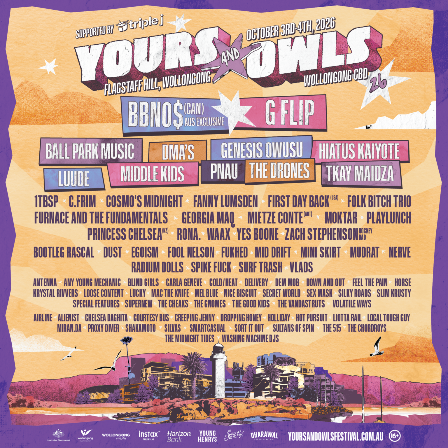 Yours & Owls just dropped one of Australia's biggest festival lineups